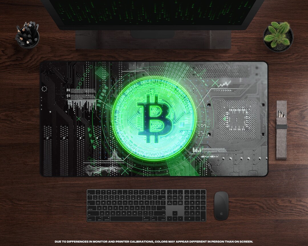 Circuit Bitcoin Desk Mat Crypto XL Gaming Mouse Pad, Large Mousepad ...