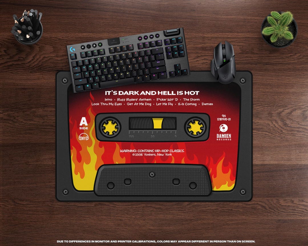 It’s Dark & Hell is Hot XL Gaming Mousepad • Hip-hop Album-inspired ...
