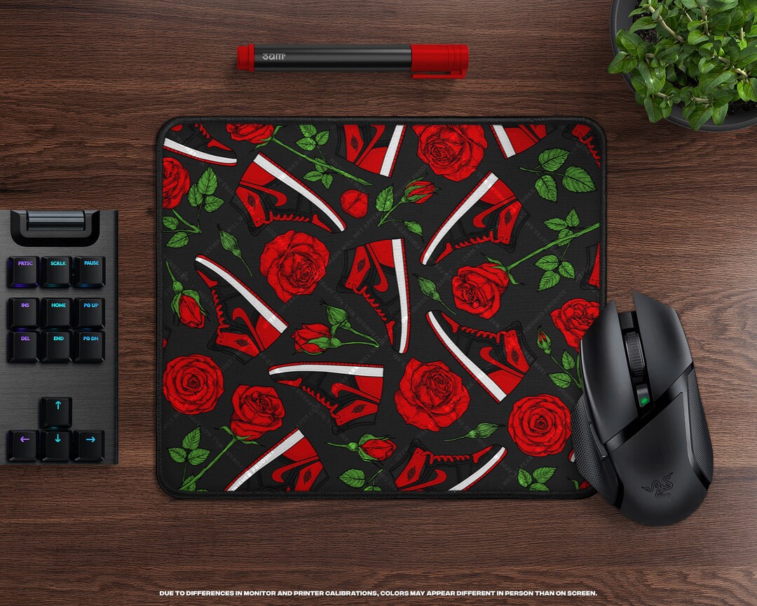 BRED Roses Gaming Mouse Pad • Sneaker Mousepad, Retro Sneakers ...