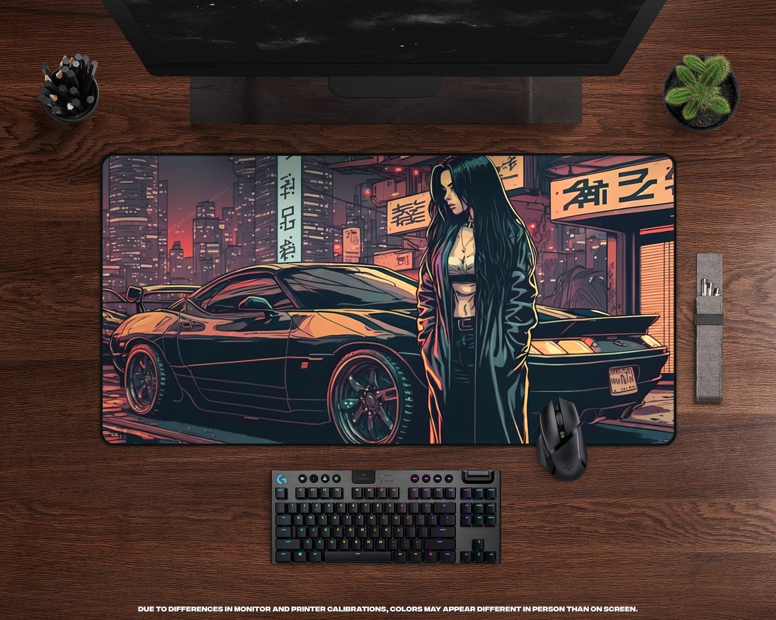 Midnight Racer XL Gaming Mouse Pad Anime Girl Tokyo Sports - Etsy