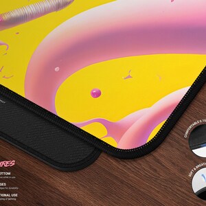 Kawaii Curls Gaming Mouse Pad Anime Pink Hair Brown Skin - Etsy