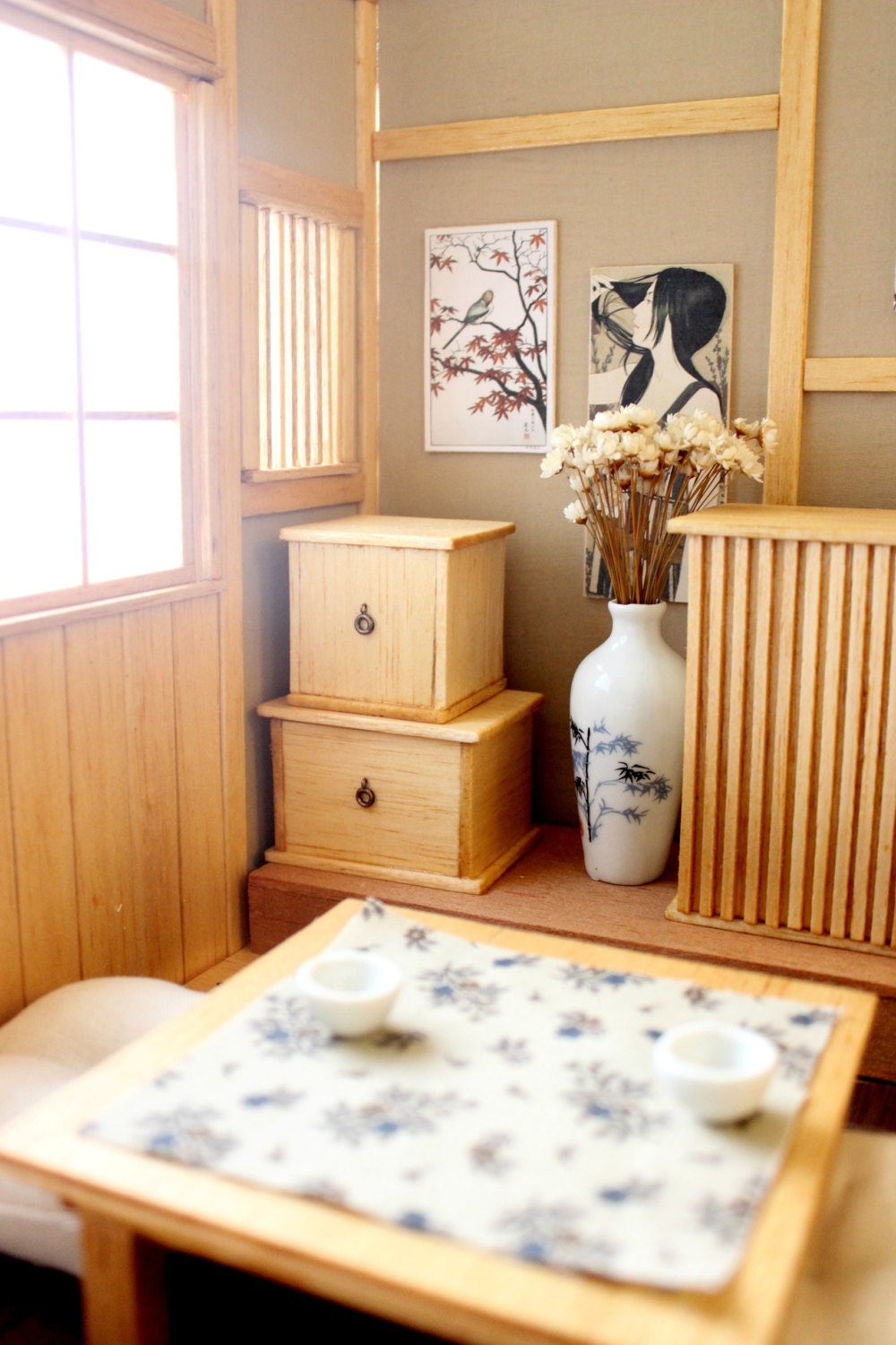 Japanese room doll Diorama Japanese Feeling | Etsy