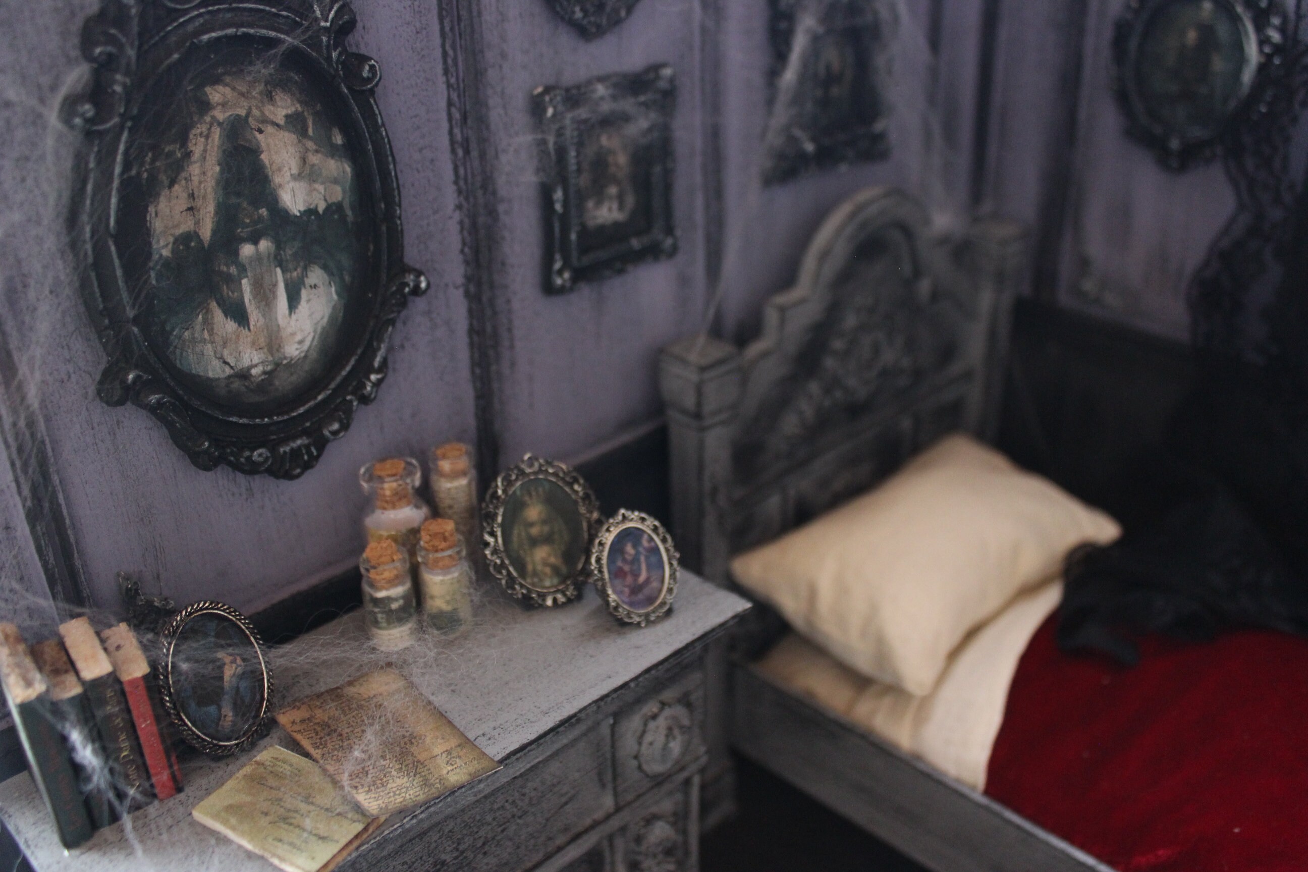 Gothic & Haunting Gothic/antique/dark Doll Bedroom Diorama - Etsy Australia