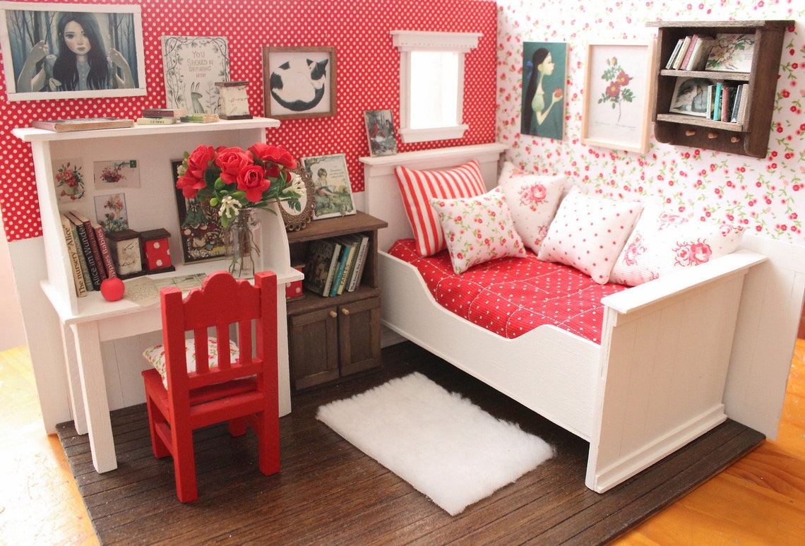 Bedroom Diorama "snow White's Little Room" - Blythe/pullip/lati/pukifee ...