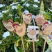 Farm Animals Plant Sticks, Rustic Garden Decor, Farmhoouse, 3 .5 ...