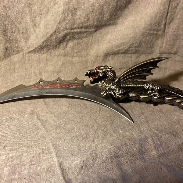 Vintage Dragon Knife - Etsy