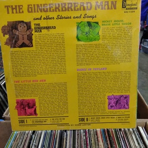 The Gingerbread Man and Other Stories and Songs Vinyl 33 1/2 Sp Walt ...