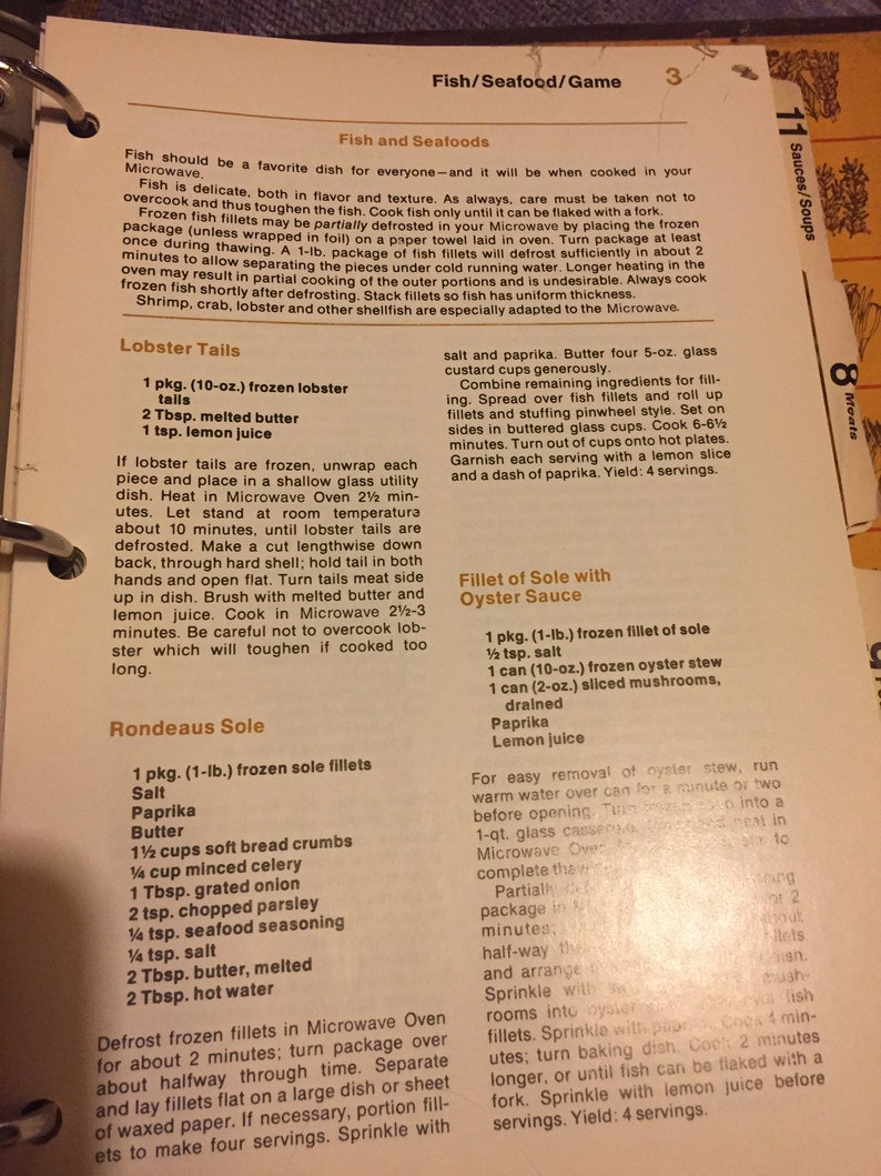 1970's Caloric Microwave Cookbook - Etsy