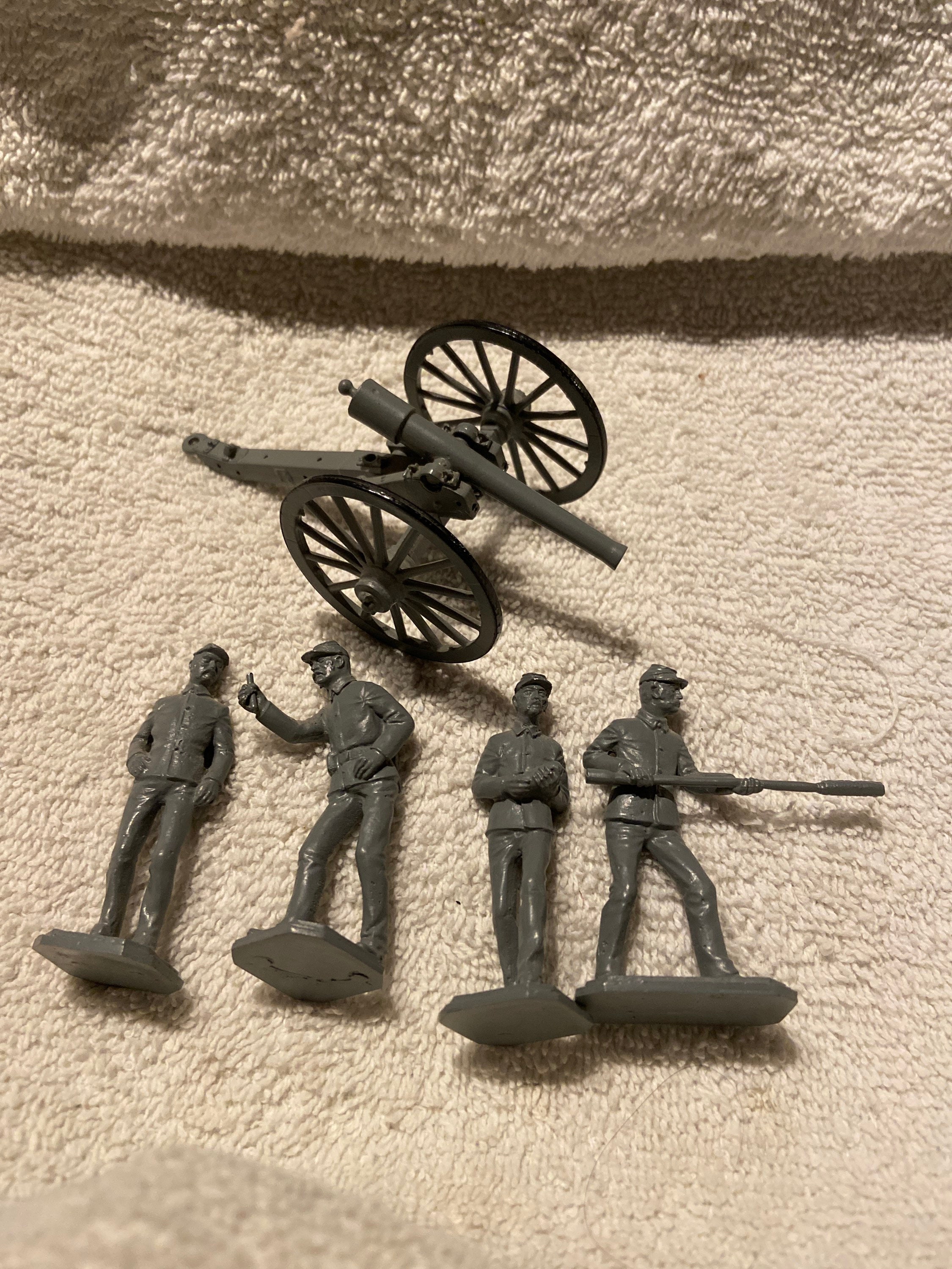 Civil War Era Soldiers With Cannon, Unpainted, 5 Pieces in Total - Etsy