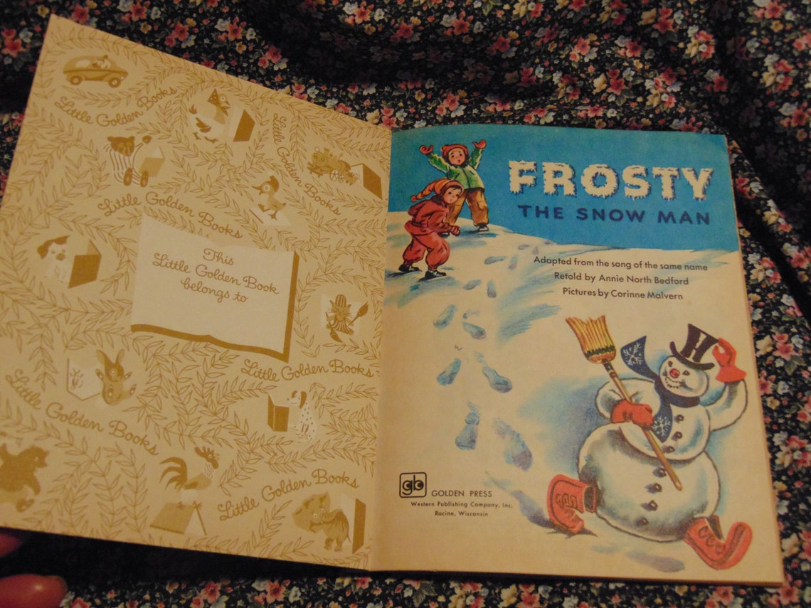 1974 Frosty the Snowman / Little Golden Book - Etsy