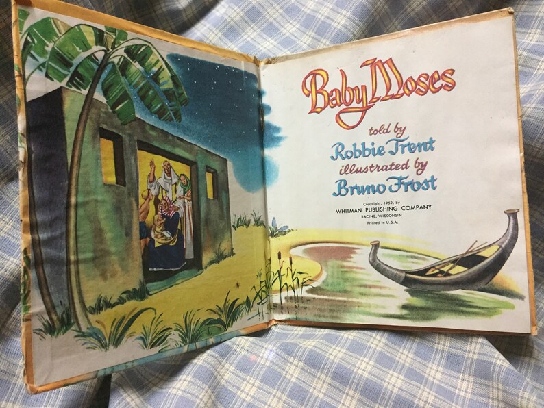 Baby Moses ~ 1952 Whittman Tell-a-tale Books - Etsy