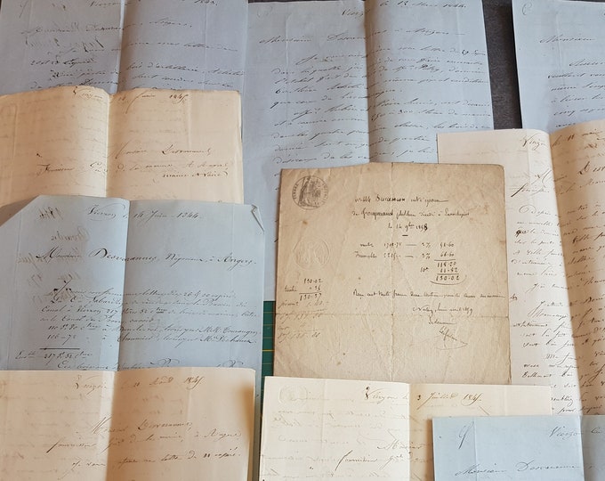 Sets 10 Very Old Letters From France - 1800s - Ephemera - Scrap Booking ...