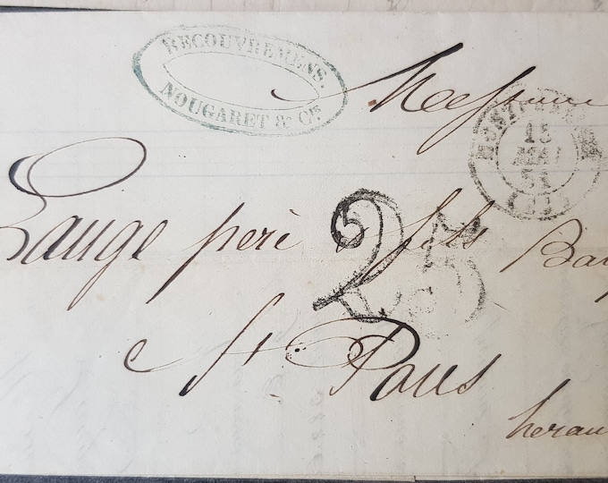 Sets 10 Very Old Letters From France - 1800s - Ephemera - Scrap Booking ...