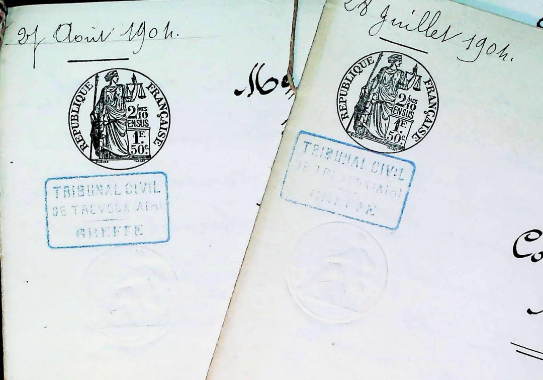 Handwritten Old French Legal Documents Dating Ephemera Junk Journal ...