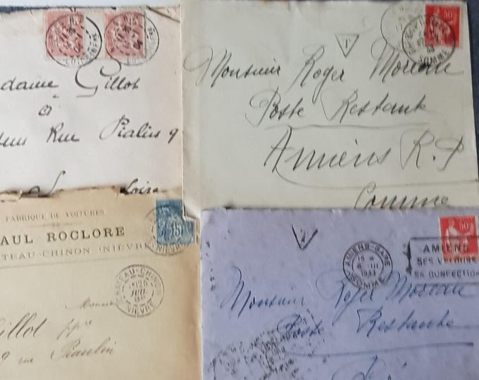 Set of 30 Very Old Letters From France - Early 1900 Ephemera - Scrap ...