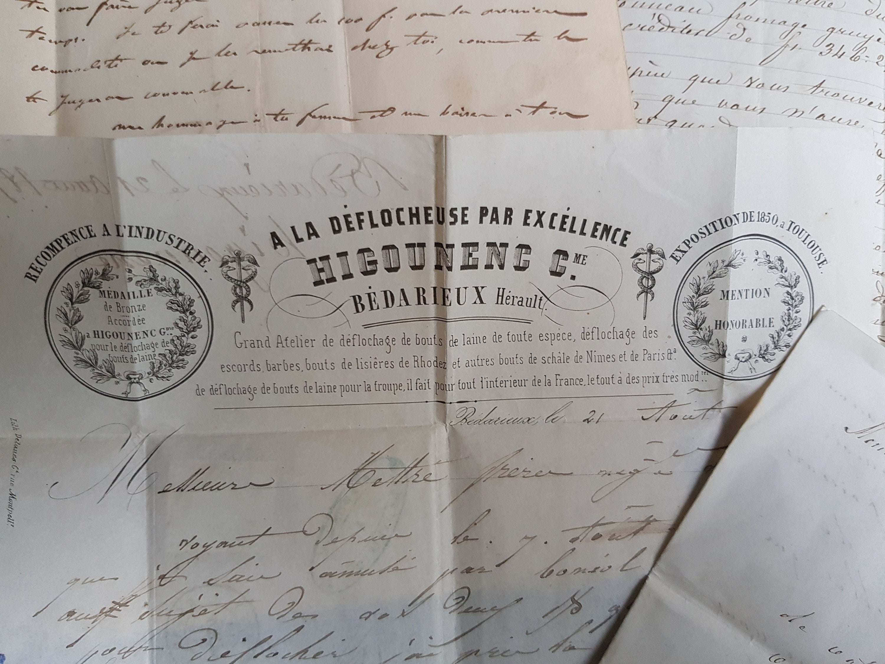 Craft Supplies & Tools Antique Sets 5 very old letters from France ...