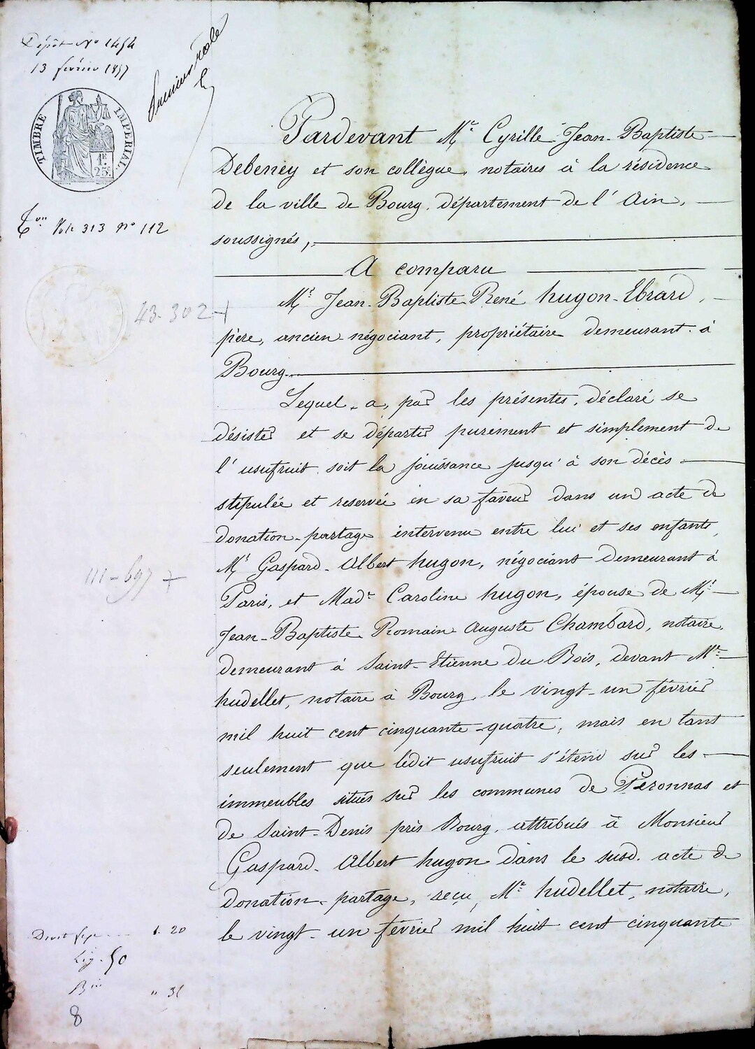 Vintage Handwritten Document/old Paper 19th Century/notary/family ...