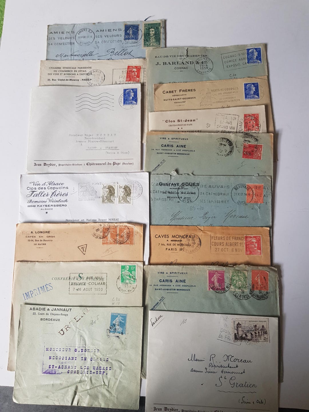 Antique Letter Covers (1940s) Vintage Paper Ephemera/scrapbooking ...