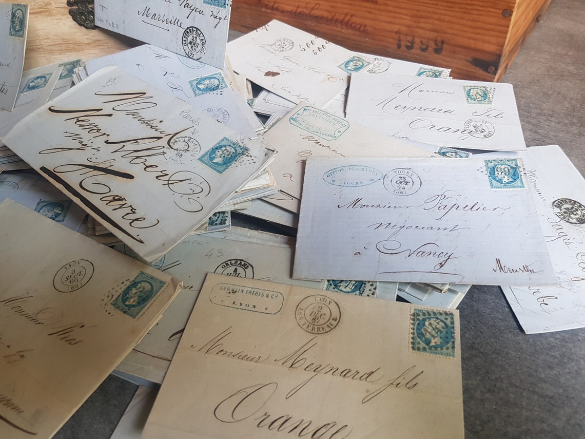 Sets 10 Very Old Letters From France - 1800s - Ephemera - Scrap Booking ...