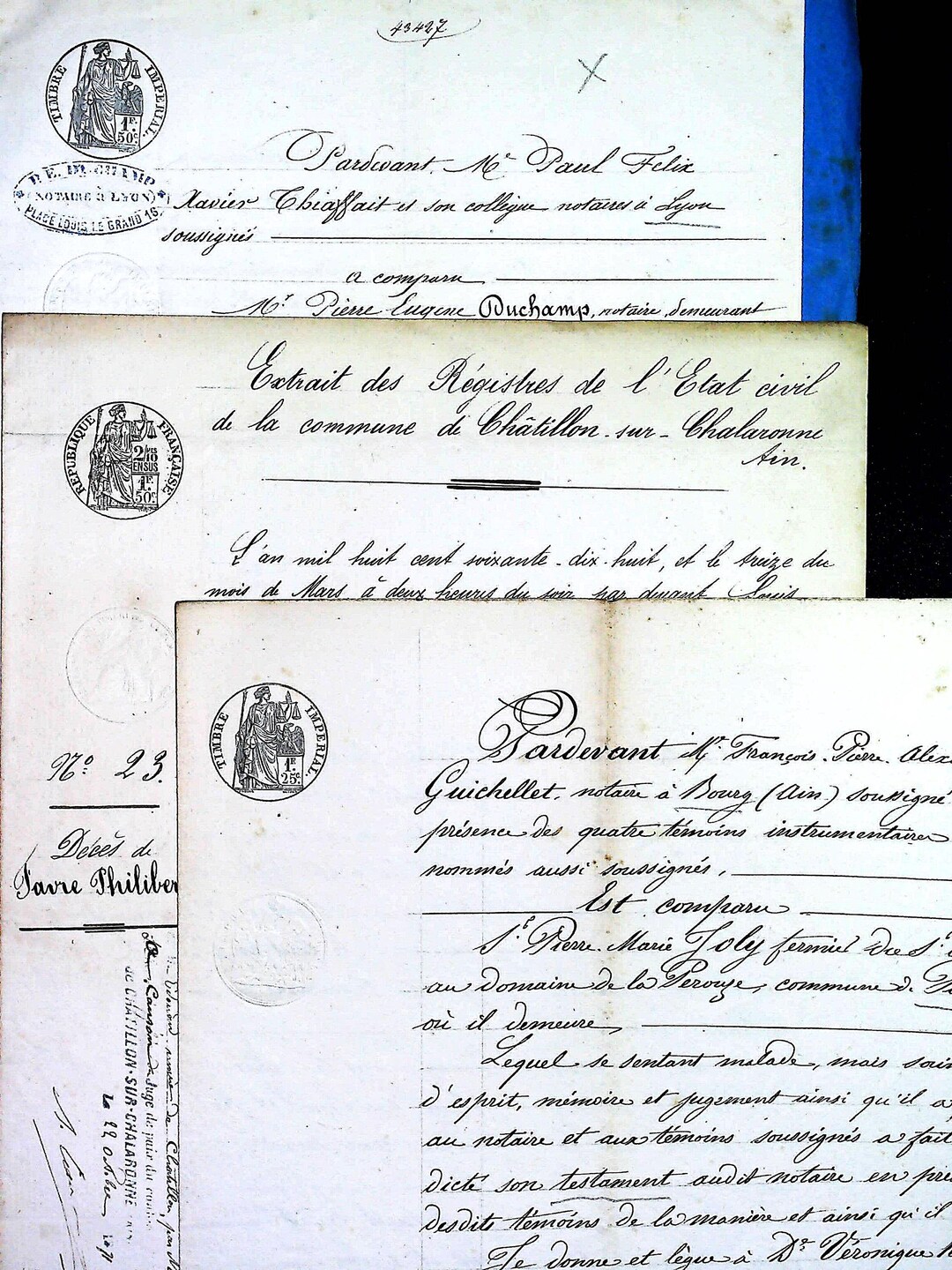 Handwritten Old French Legal Documents Ephemera Junk Journal Paper ...