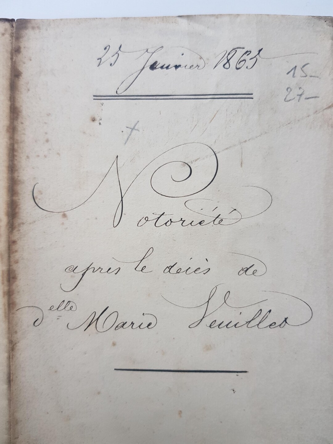 Handwritten Old French Legal Documents Dating From 1825 Ephemera Junk ...