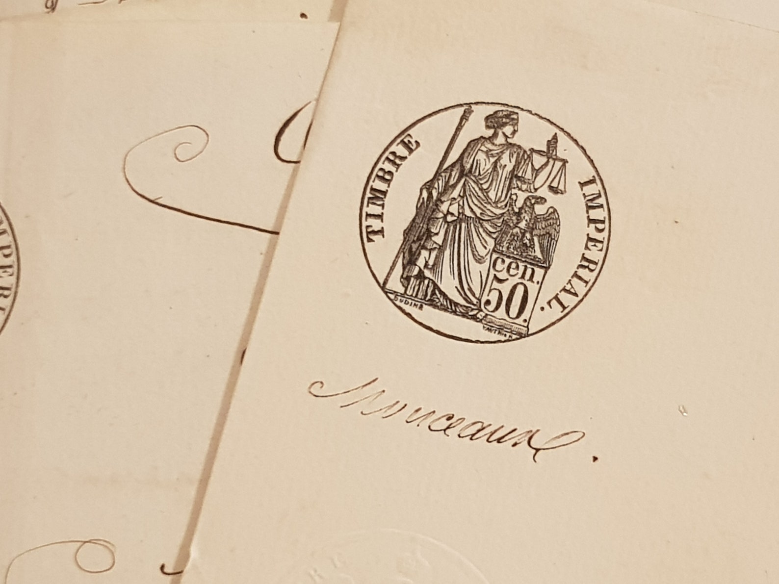 Manuscript - Lot of Old Papers 1810-1870 - Napoleon III, French ...