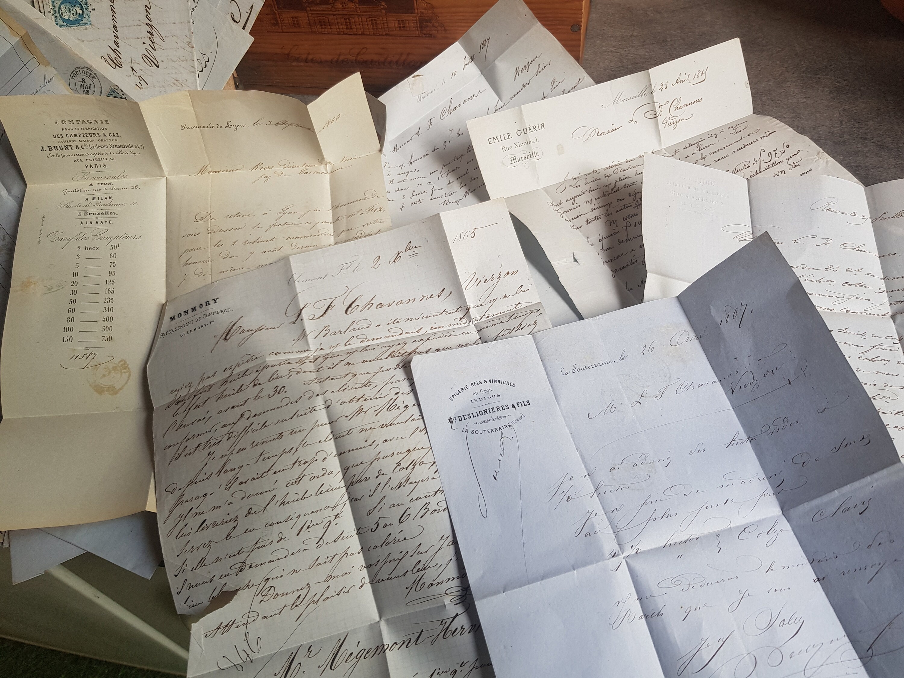 Sets 10 Very Old Letters From France - 1800s - Ephemera - Scrap Booking ...