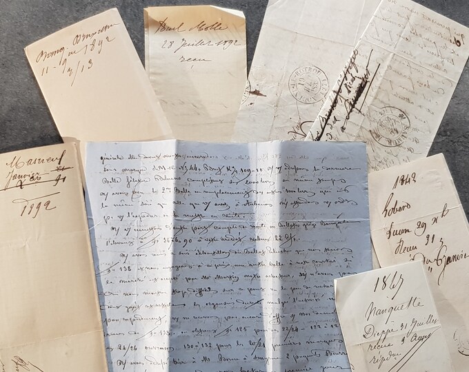 Sets Very Old Letters From France - 1800s - Ephemera - Scrap Booking ...