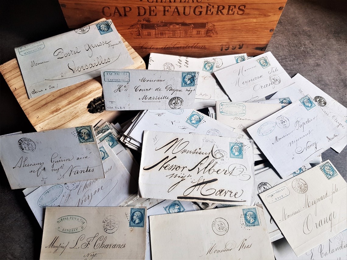 Sets 10 Very Old Letters From France - 1800s - Ephemera - Scrap Booking ...