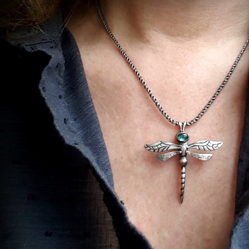 Dragonfly Necklace - Etsy