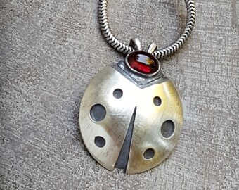 Ladybug Earrings Silver Ladybugs Gemstone Ladybug Stud | Etsy