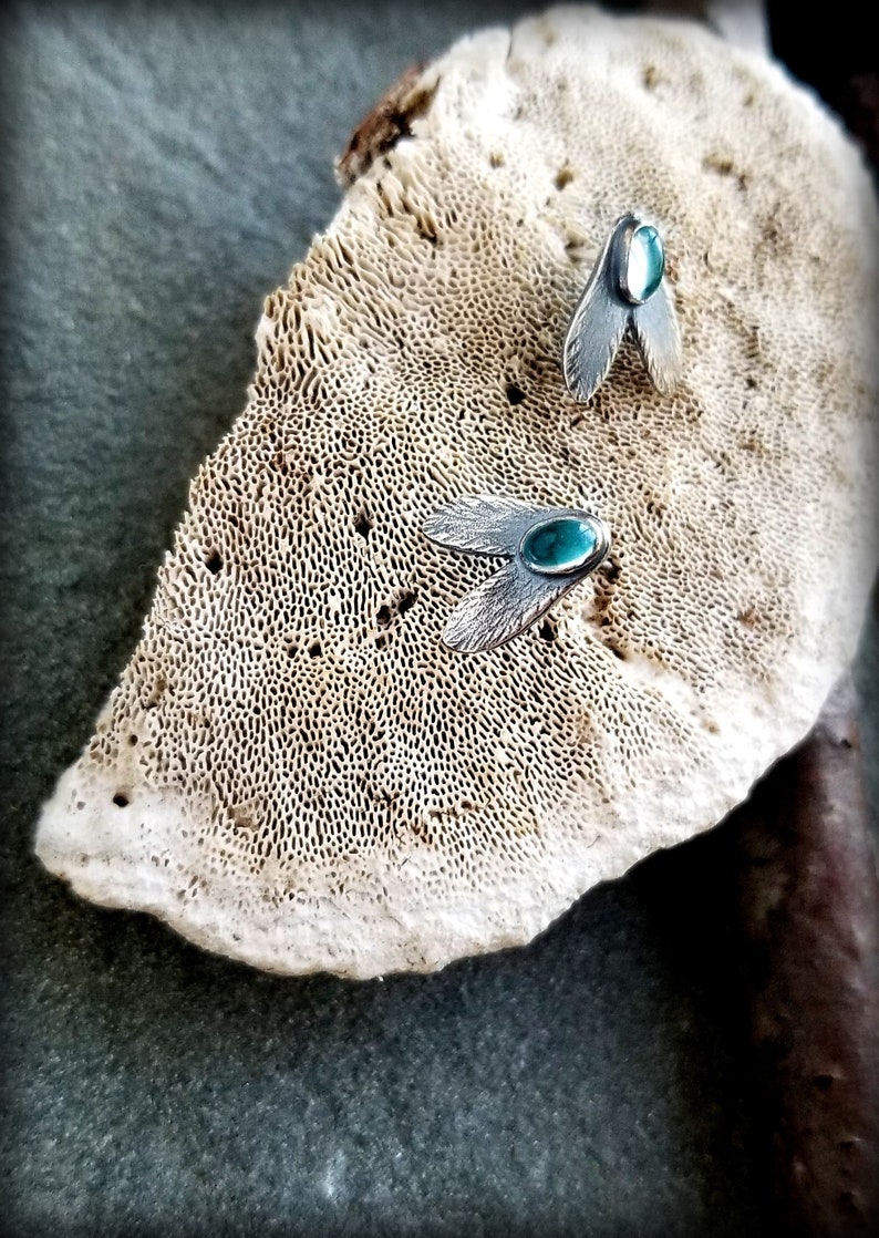 Fly Earrings Sterling Flies Blue Fly Earrings Fly Stud - Etsy