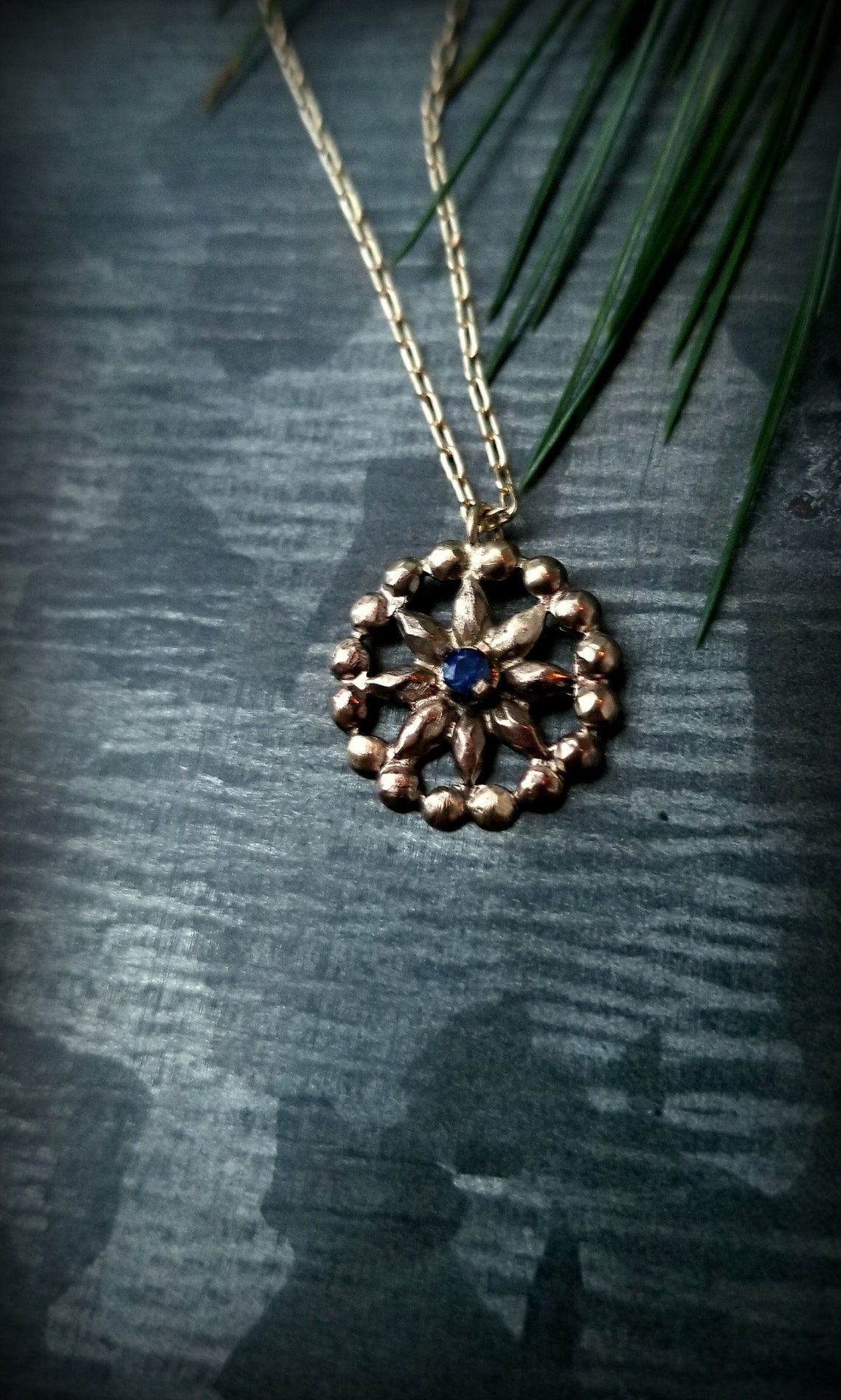 Solstice Star Medallion, Gold Star Medallion, Sapphire Star Necklace ...
