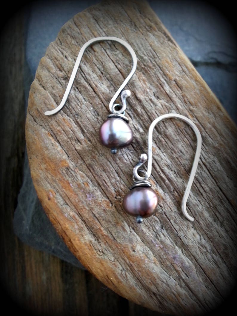 Pearl Dangle Earring Sterling Pearl Earring Singular Pearls - Etsy