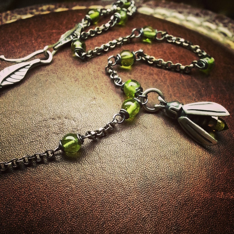 Firefly Jewelry Firefly Necklace Sterling Peridot Firefly | Etsy