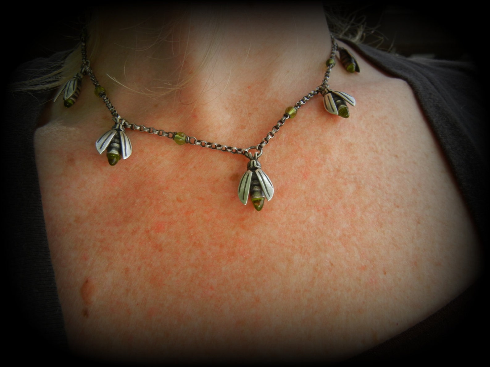 Silver Firefly Necklace Sterling Multi-firefly Necklace - Etsy