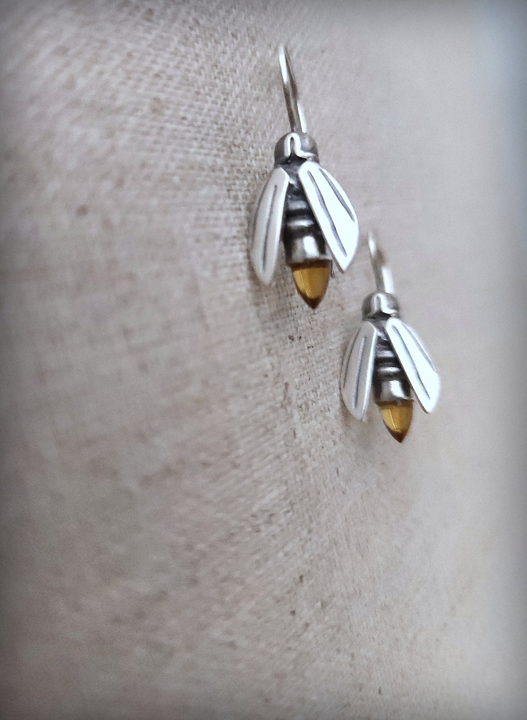 Firefly Earrings, Citrine Firefly Earrings, November Birthstone ...