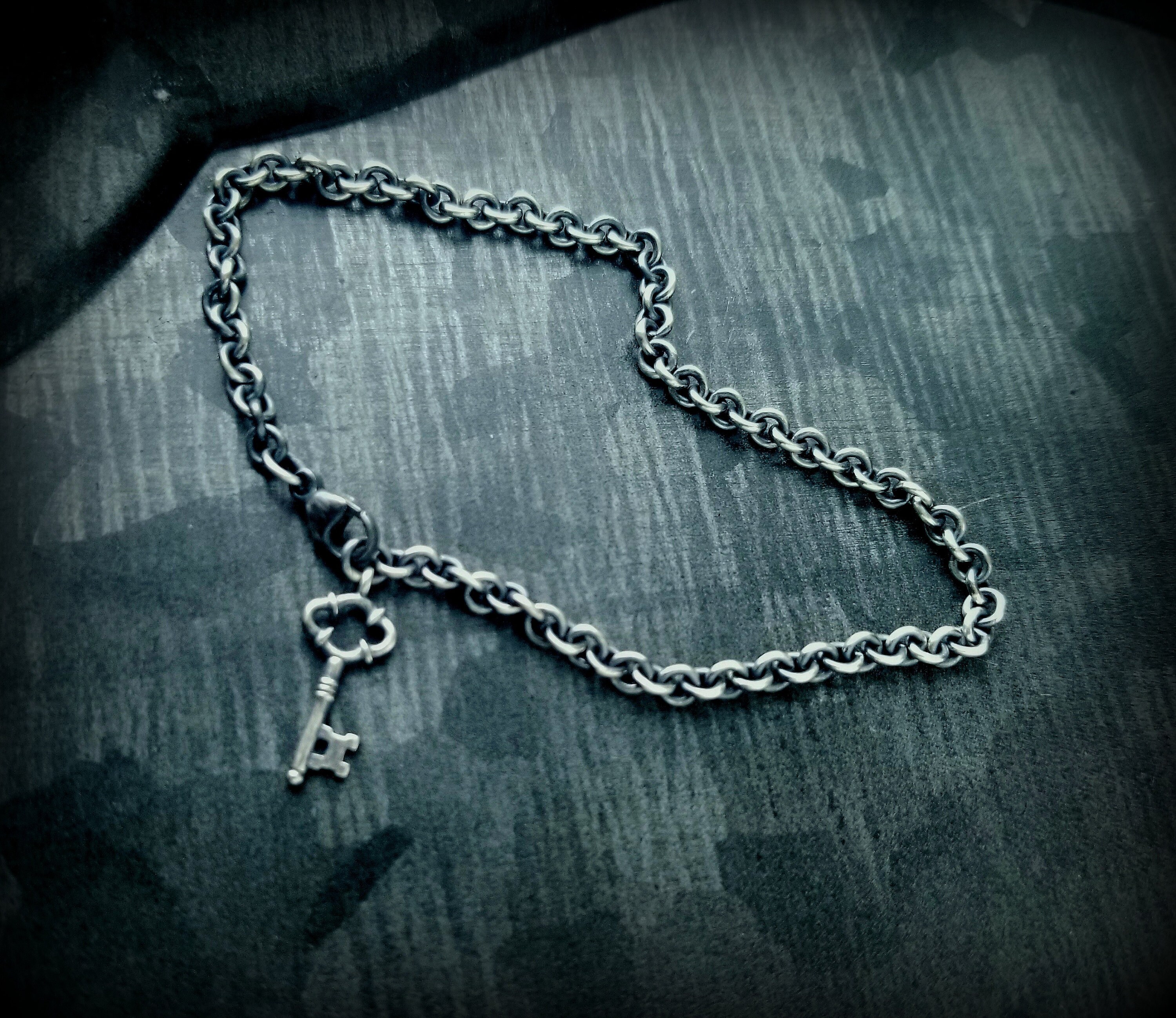 Cybele Key Bracelet Cable Chain Bracelet key Charm Bracelet | Etsy