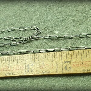 Oblong Link Chain Necklace Sterling Rectangle Chain Necklace - Etsy