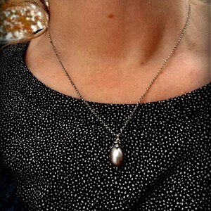 Pink Pearl Necklace, Botanic Pearl Necklace, June Birthstone, Delicate ...