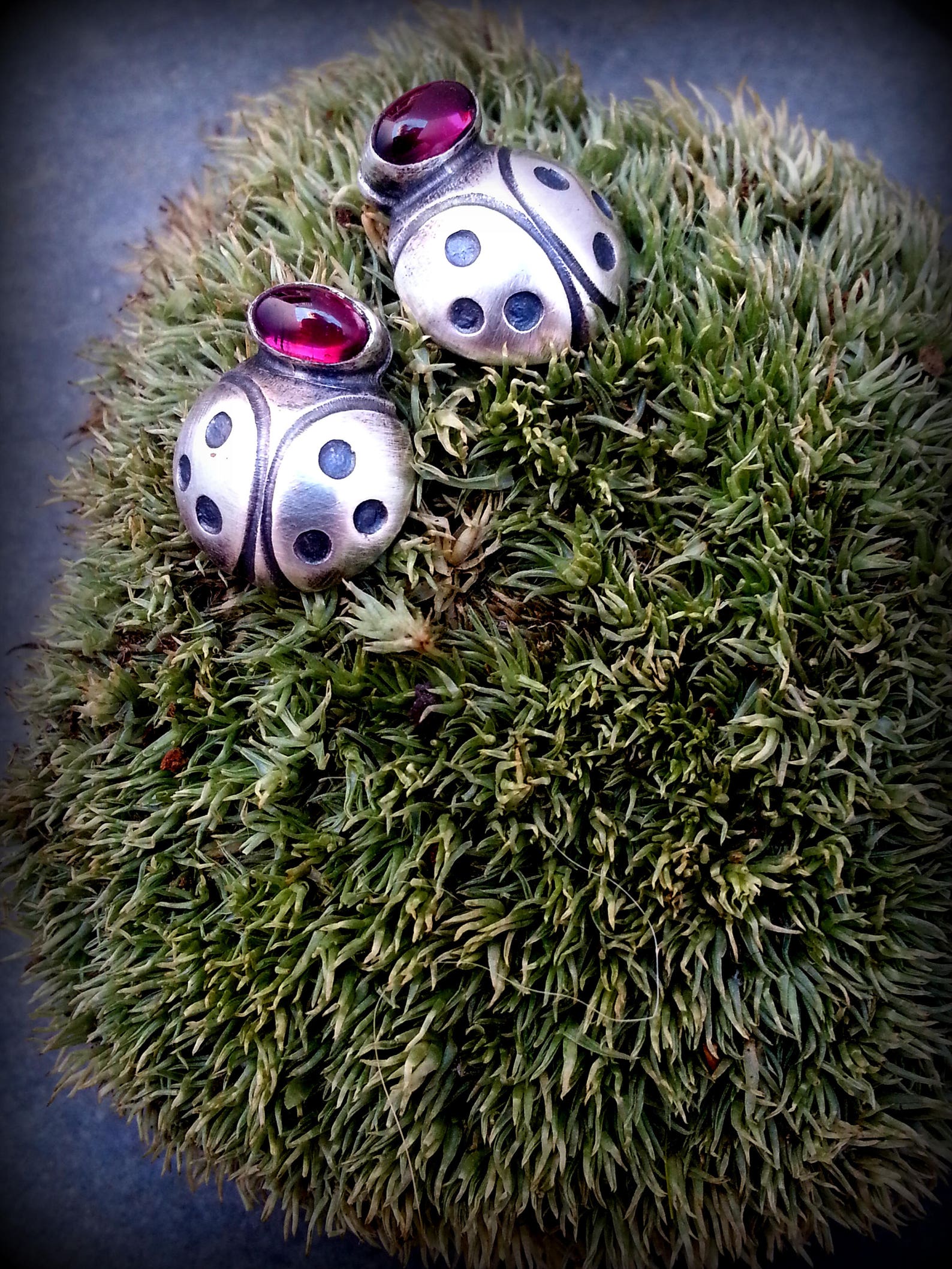 Ladybug Charm Necklace Silver Ladybug Gemstone Ladybug | Etsy