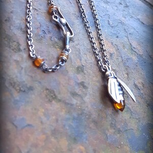 Firefly Necklace, Citrine Firefly, Sterling Insect Amulet, Firefly ...