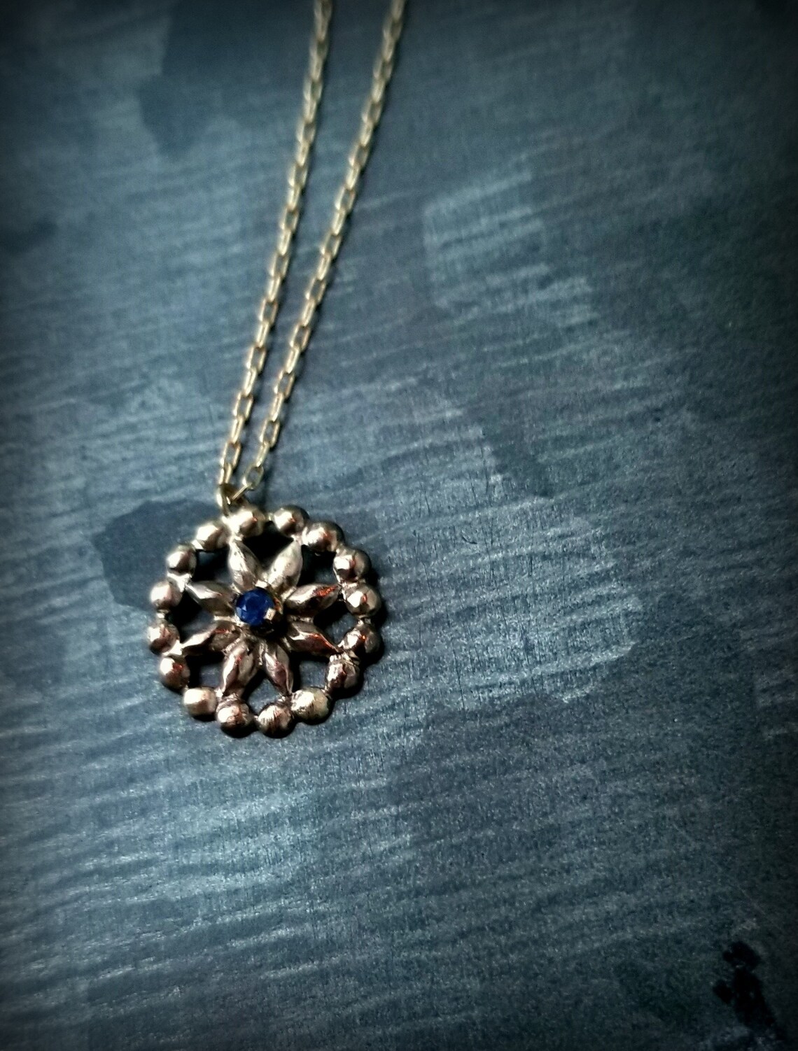 Solstice Star Medallion Gold Star Medallion Sapphire Star - Etsy