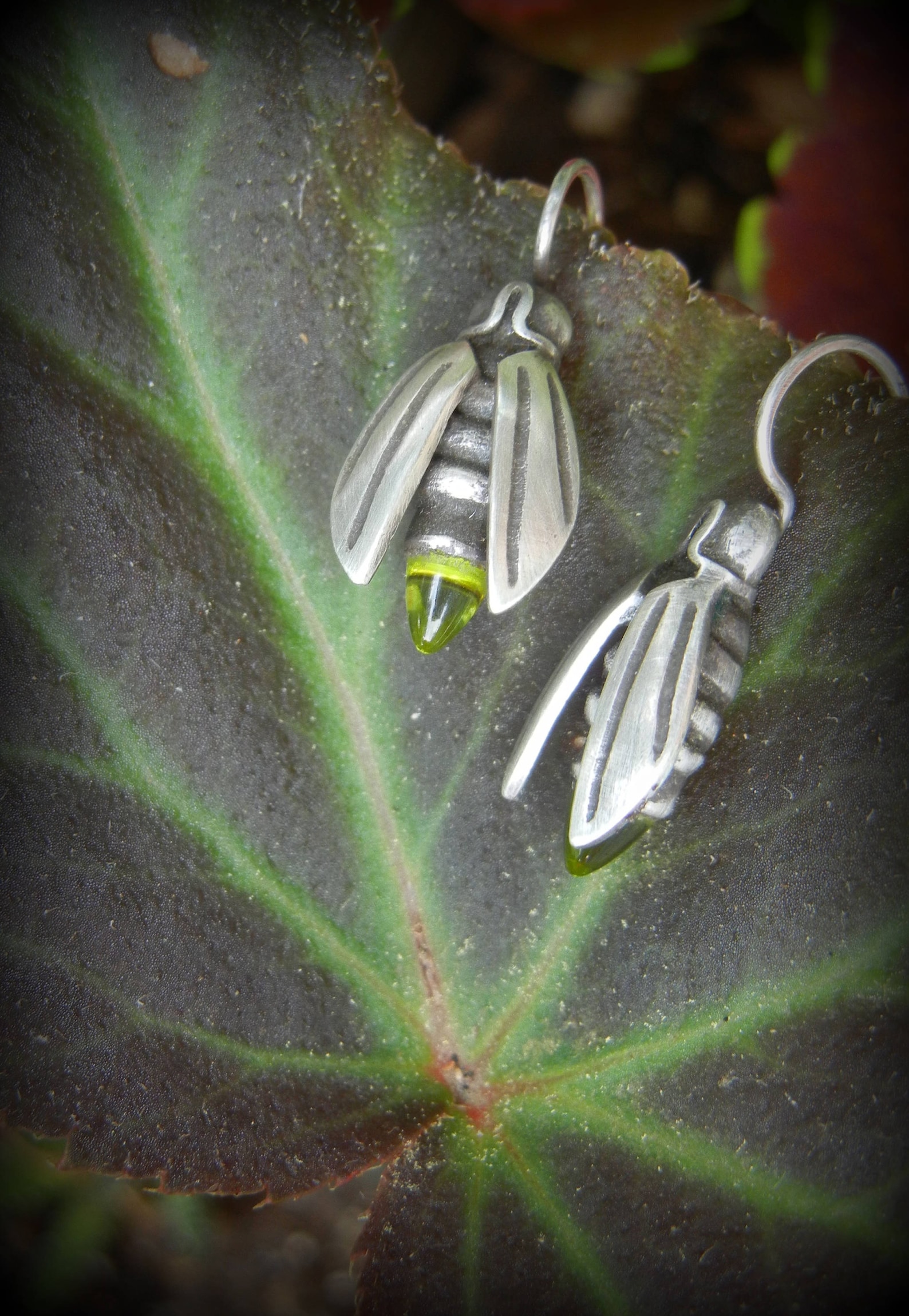 Firefly Earrings With Gem Firefly Stud Earrings SS Firefly - Etsy