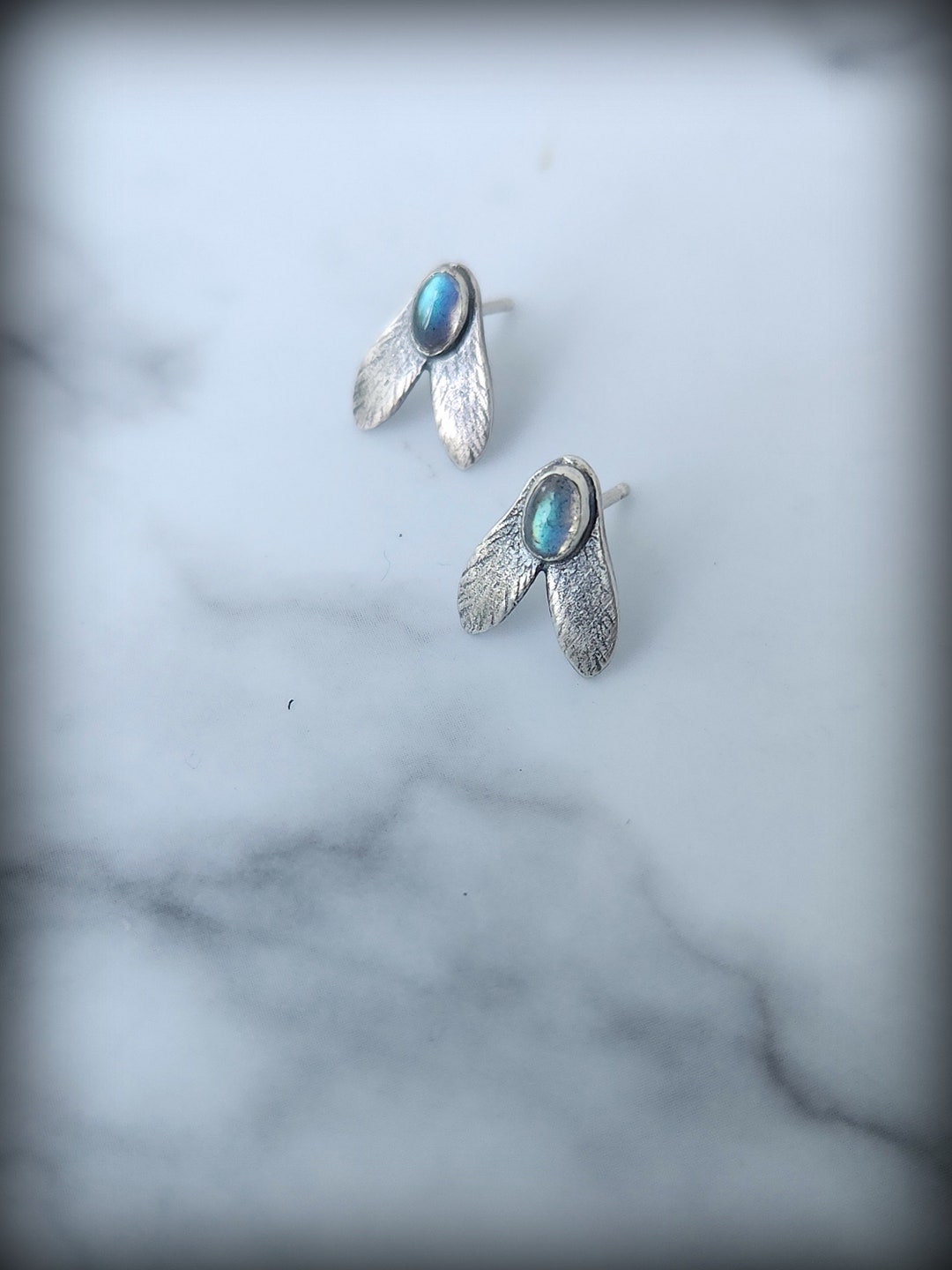 Fly Earrings, Sterling Flies, Blue Fly Earrings, Fly Stud Earrings ...