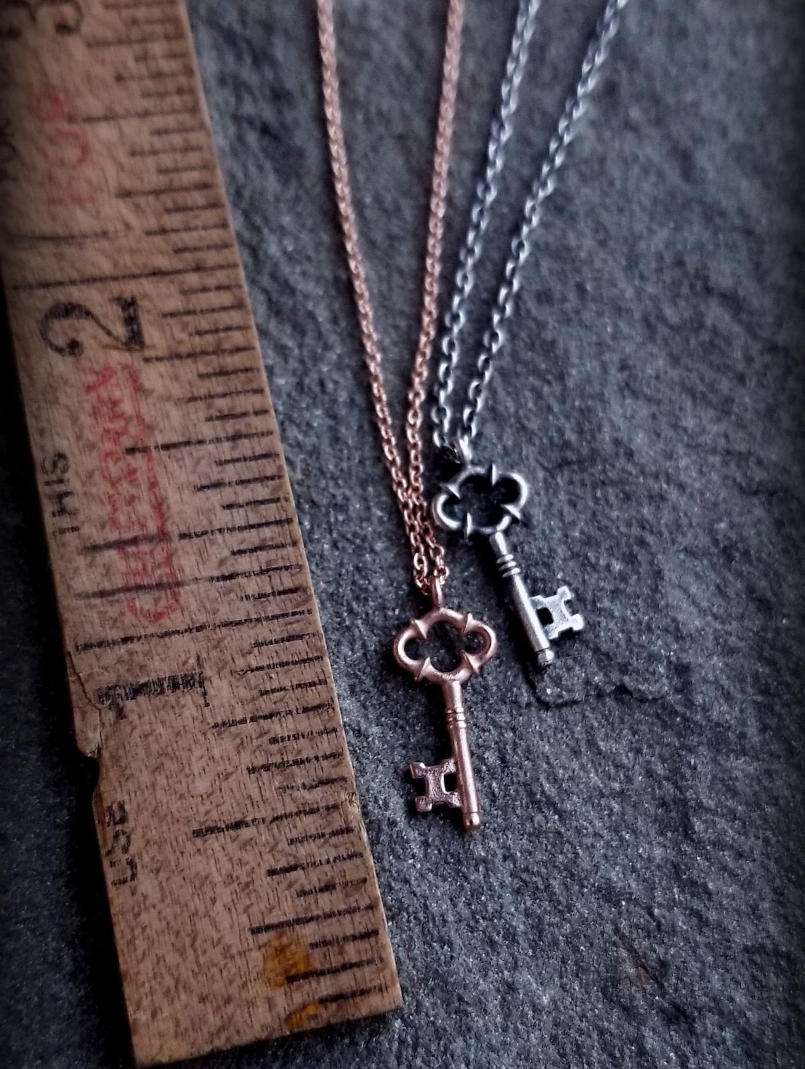 Cybele Key Necklace Delicate Key Charm Necklace Silver Key | Etsy