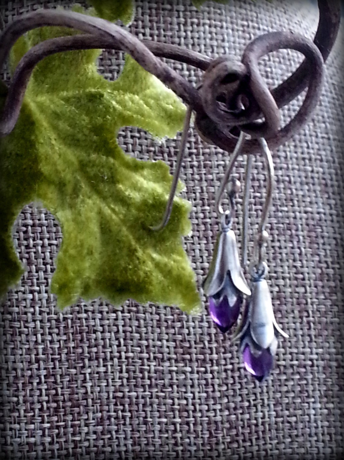 Amethyst Bud Earrings, Gemstone Buds, Amethyst Drop Earrings, Feb ...
