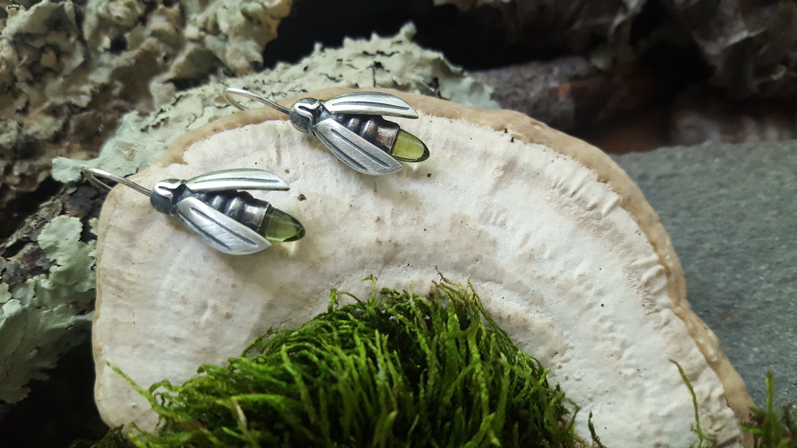 Firefly Earrings With Gem Firefly Stud Earrings SS Firefly - Etsy