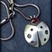 Ladybird Necklace, Garnet Sterling Ladybug, Gemstone Ladybug Necklace ...
