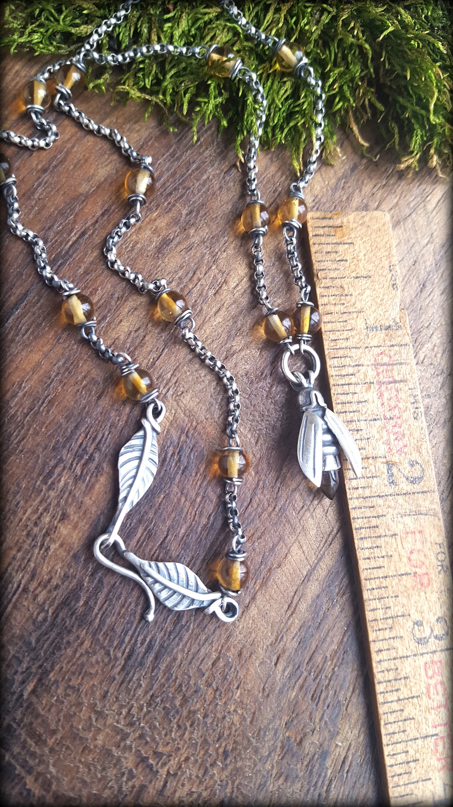 Firefly Jewelry Firefly Necklace Citrine Firefly Necklace - Etsy
